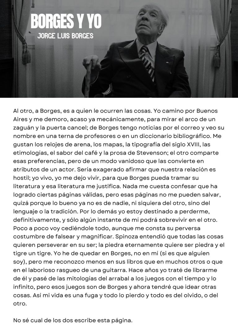 JORGE LUIS BORGES – AP Spanish Language